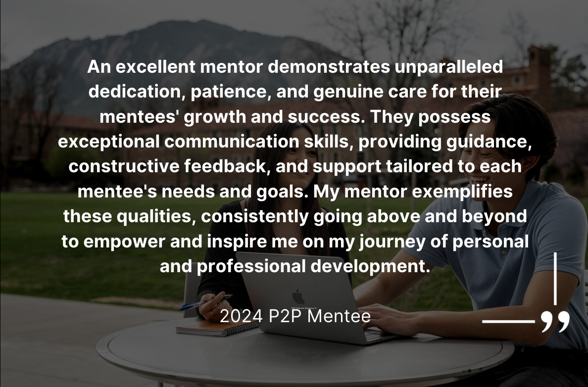 Peer2Peer Mentoring | Leeds School of Business | University of Colorado Boulder